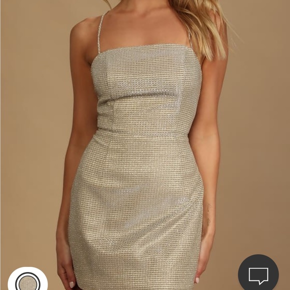 Lulus | Dresses | Nwt Glam Gold Mini Dress | Poshmark